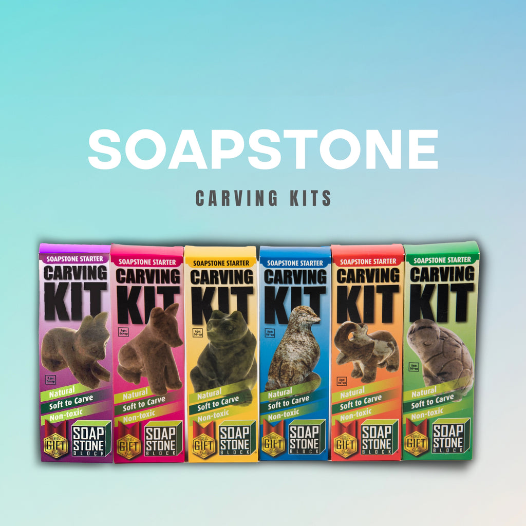 Soapstone Carving Kit - Make 3D Art 🦉🐢🐈 Choose Your Animal ...