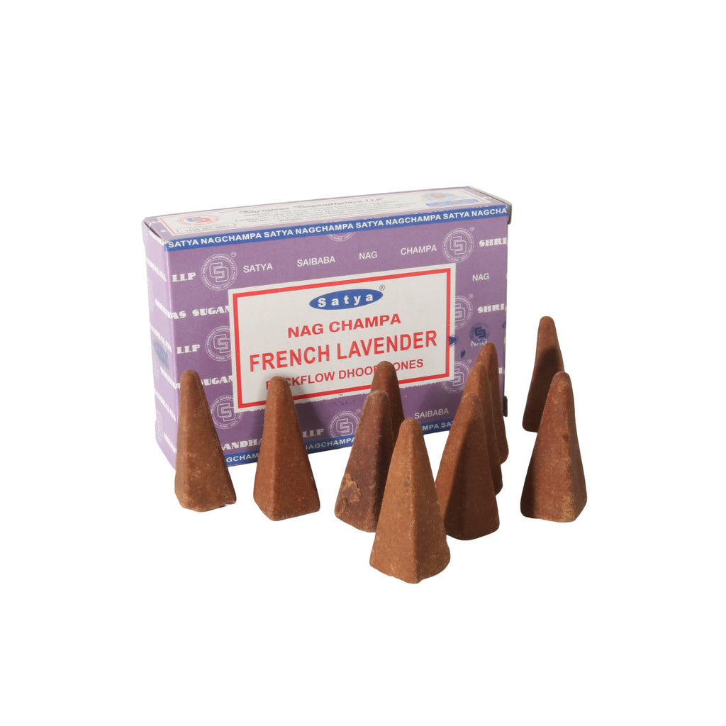 Satya French Lavender Back Flow Cones – Stonebridge Imports