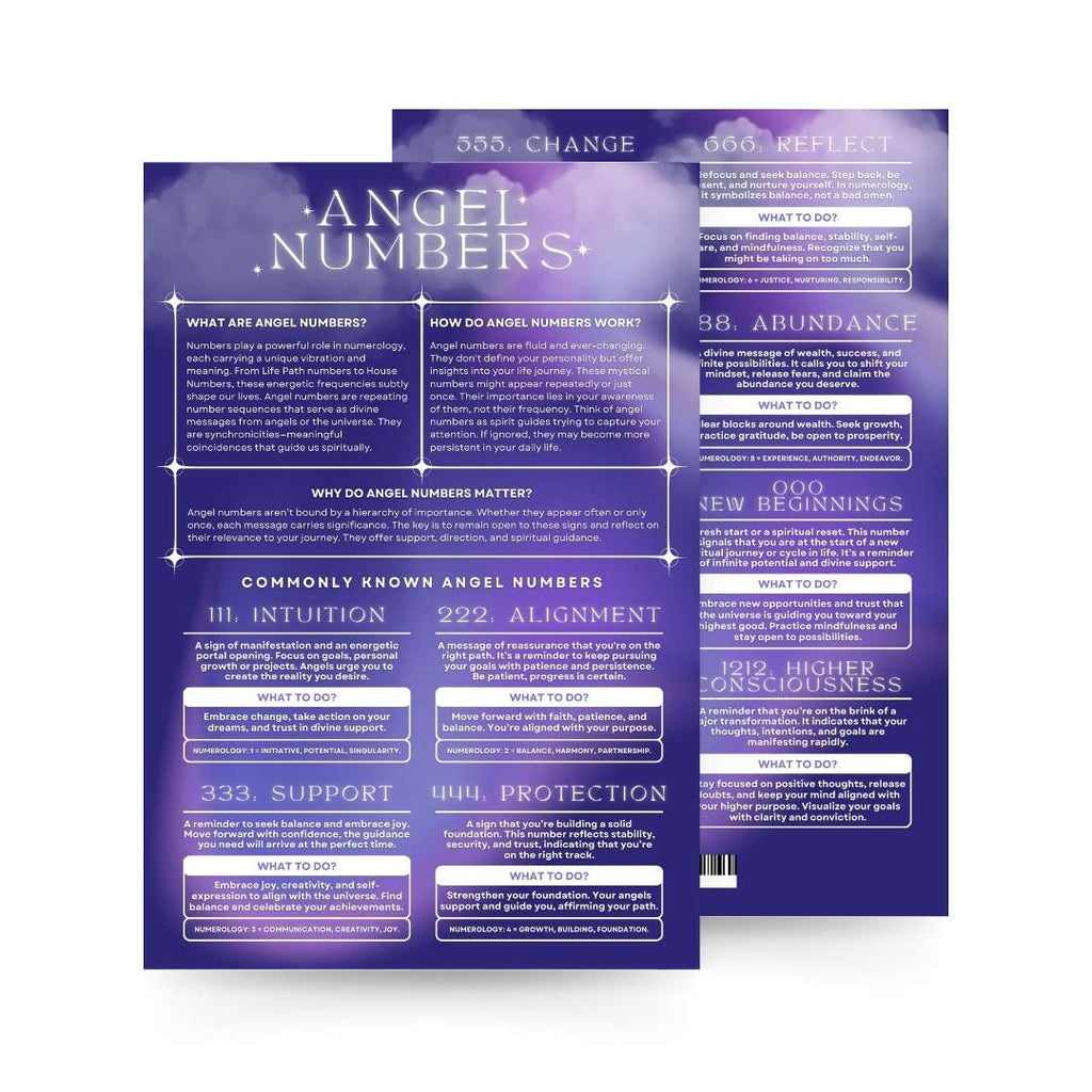 QuickStudy Guide 2.0 - Angel Numbers (PDF File) – Stonebridge Imports