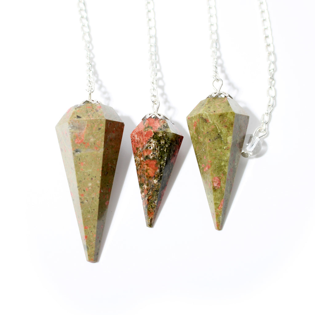 Unakite Pendulum 6 Facet & Bead - 3 Pack – Stonebridge Imports