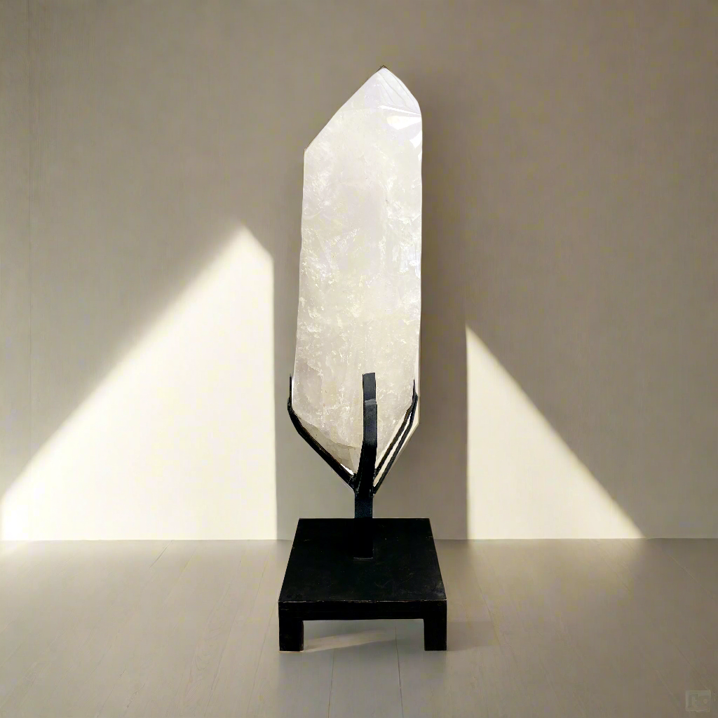Unique #9 Quartz Point on Iron Stand – Stonebridge Imports