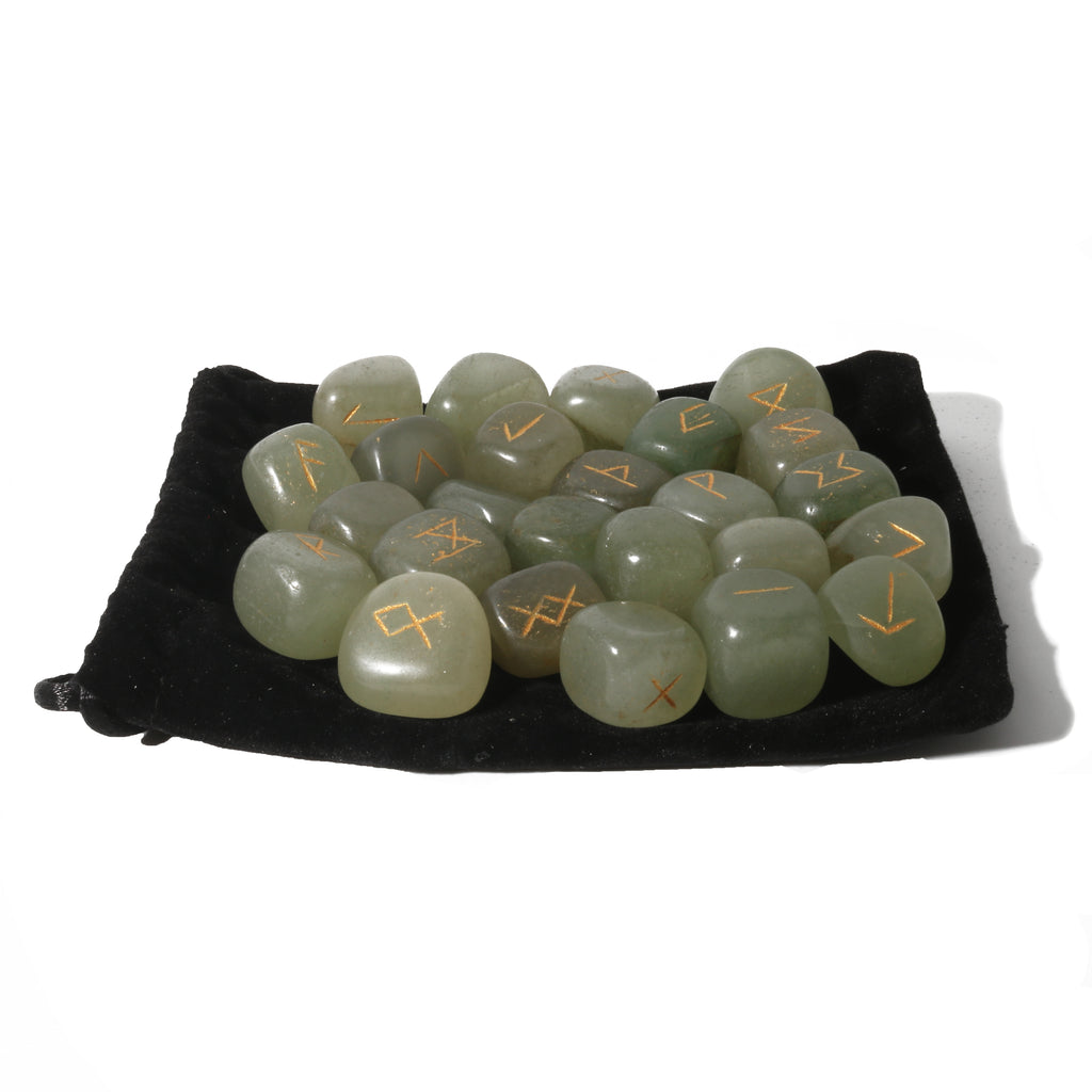 Green Aventurine Runes Set – Stonebridge Imports