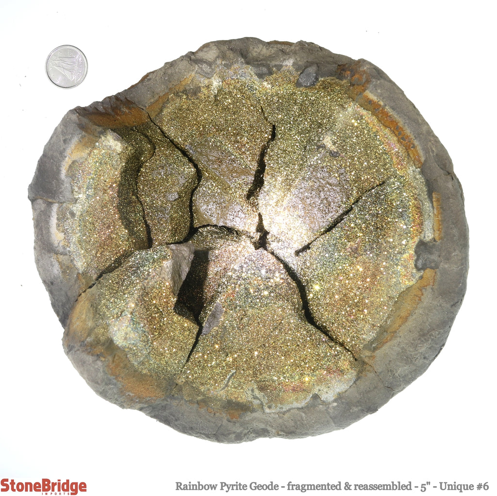 Rainbow Pyrite Geode Break – Stonebridge Imports